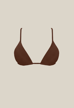 Brown Triangle Bikini Top